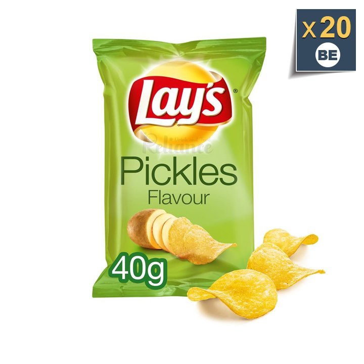 Lay's Chips Pickels 20x40g - Les chips aux saveurs de pickles