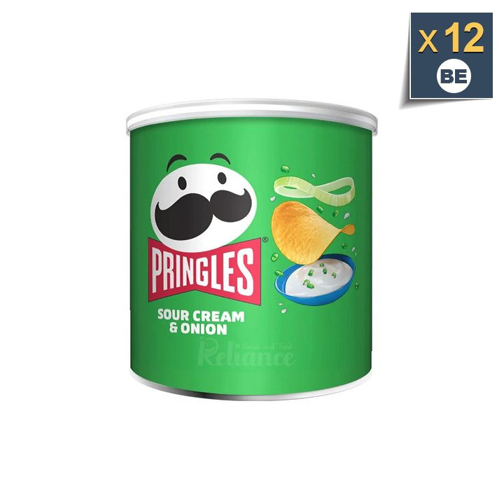Pringles Sour Cream & Onion 12x40g -Croquantes Crémeux