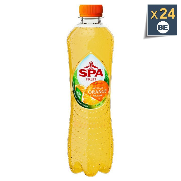 Spa Fruit Sparkling Orange– Pétillante au goût naturel d'orange